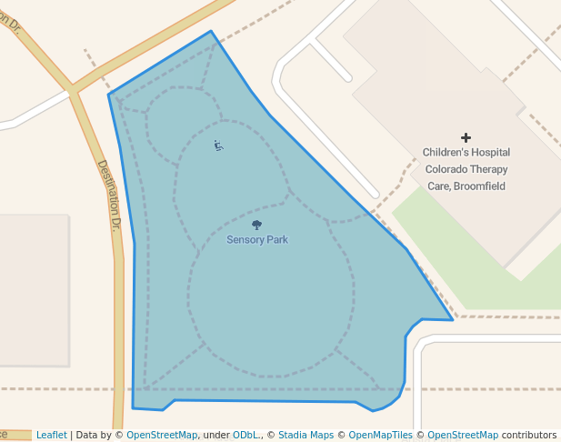 Sensory Park in Broomfield | Map and Routes