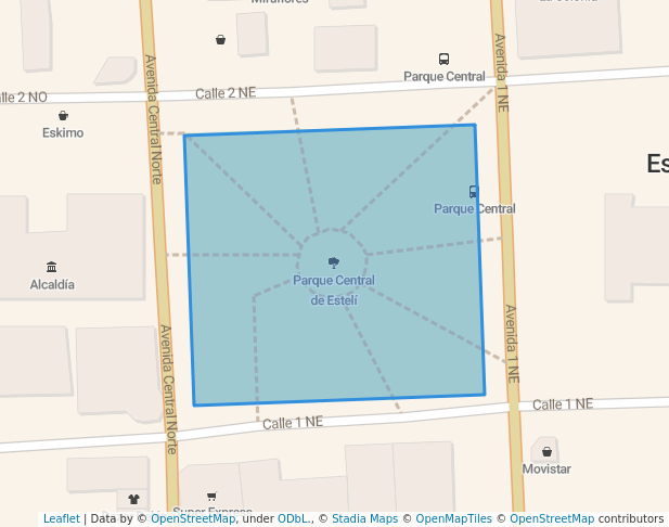 Parque Central de Estelí in Estelí | Map and Routes