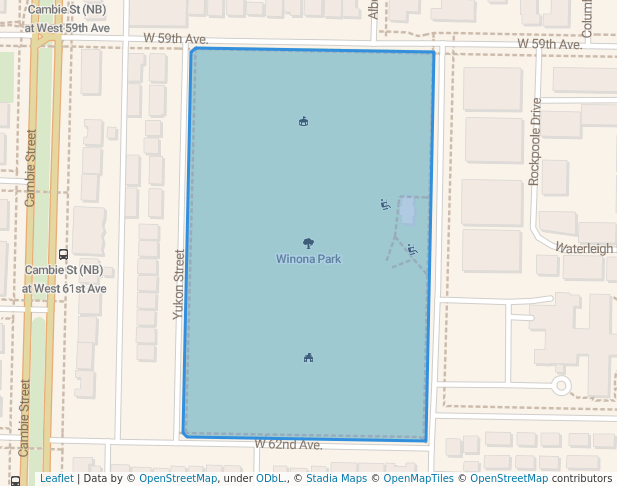 Winona Park in Vancouver | Map and Routes