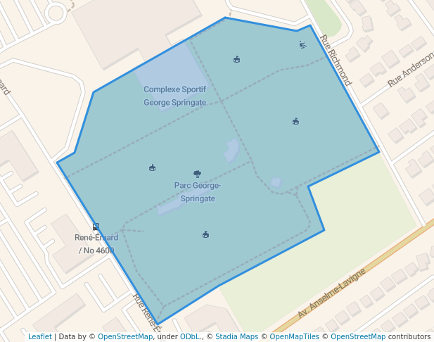 Parc Georges Springate in Montréal | Map and Routes