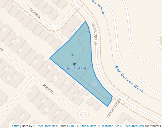 Orchard Trail Park in Irvine | Map and Routes
