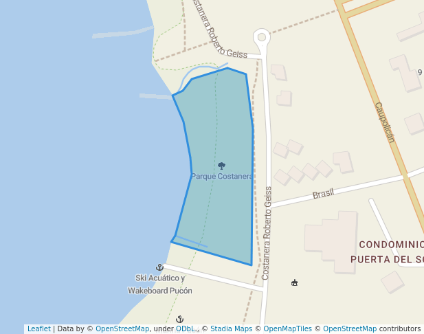 Parque Costanera in Pucon | Map and Routes