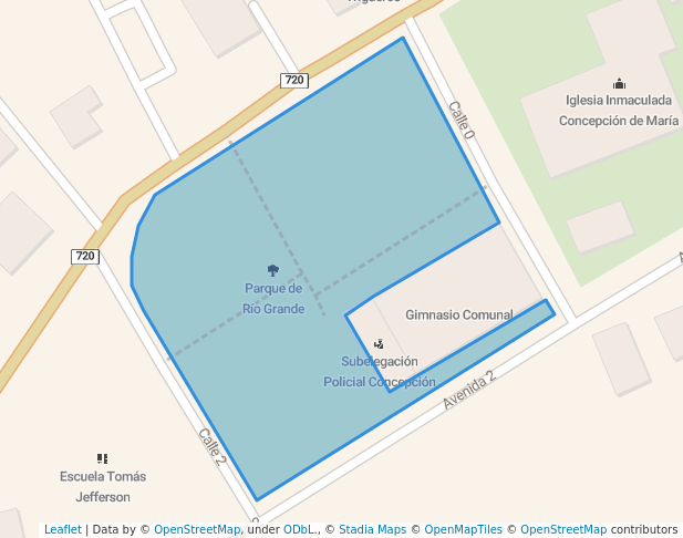 Parque de Río Grande in Concepción | Map and Routes