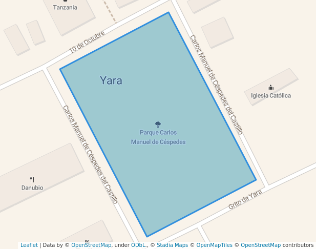Parque Carlos Manuel de Céspedes in Yara | Map and Routes