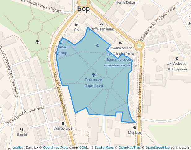 Парк музеј in Bor | Map and Routes