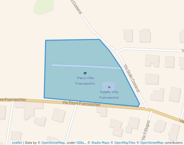 Parco Villa Franceschini in Contigliano | Map and Routes