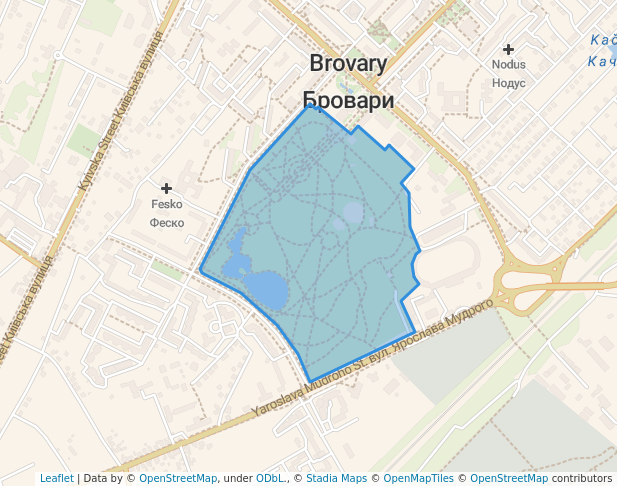 Парк культури "Перемога" in Brovary | Map and Routes