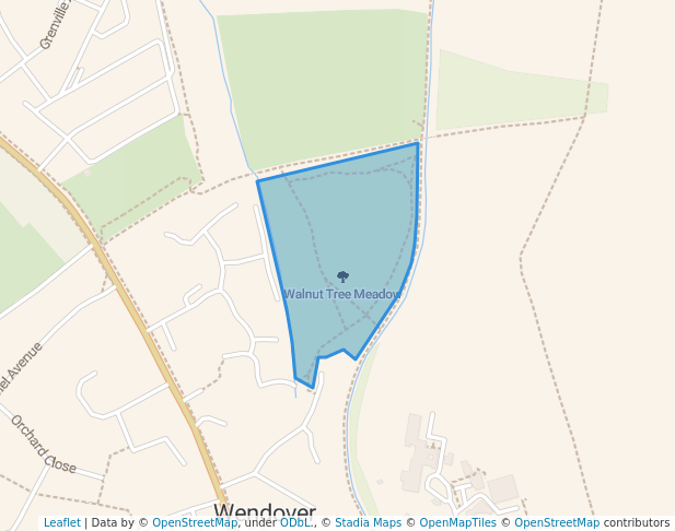Walnut Tree Meadow in Wendover | Map and Routes