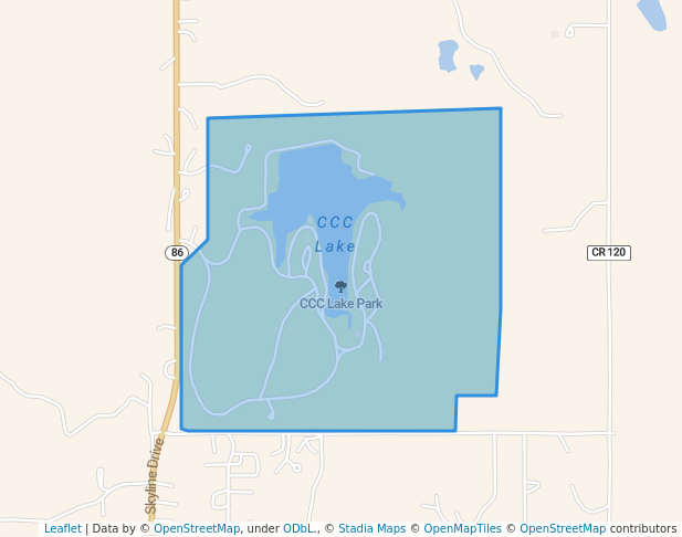 CCC Lake Park in Perry | Map and Routes