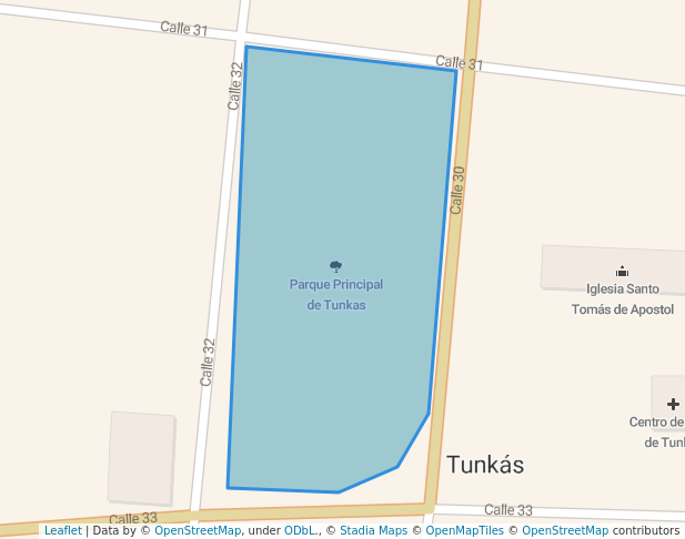 Parque Principal de Tunkas in Tunkás | Map and Routes