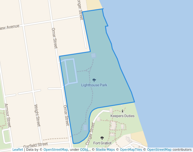 Lighthouse Park in Port Huron | Map and Routes