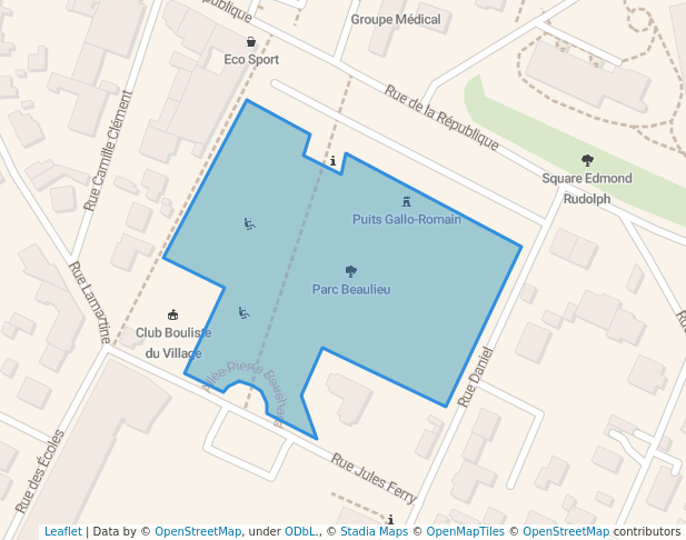 Parc Beaulieu in Ermont | Map and Routes