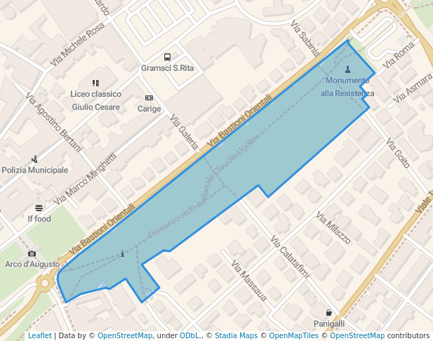 Parco Alcide Cervi in Rimini | Map and Routes