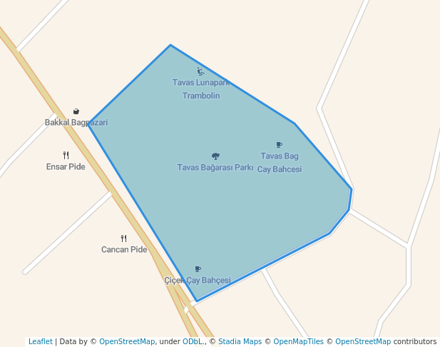 Tavas Bağarası Parkı in Tavas | Map and Routes