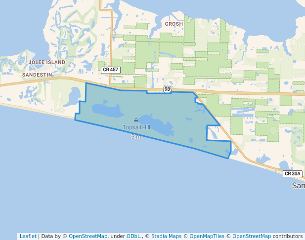 Topsail Hill Preserve State Park in Santa Rosa Beach | Map and Routes