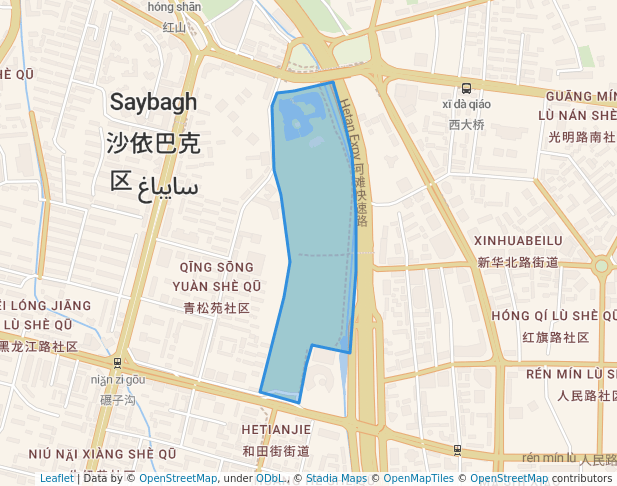 Renmin Park in Wu Lu Mu Qi Shi | Map and Routes