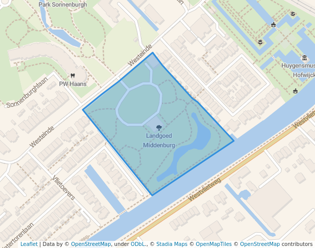 Landgoed Middenburg in Voorburg | Map and Routes