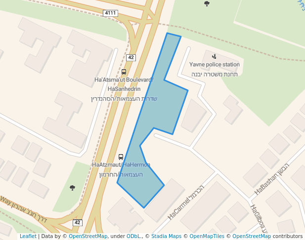Gan Shimon in Yavne | Map and Routes