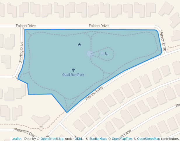 Quail Run Park in Allen | Map and Routes