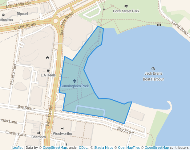 Cunningham Park in Tweed Heads | Map and Routes