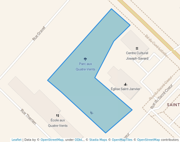 Parc aux Quatre-Vents in Mirabel | Map and Routes