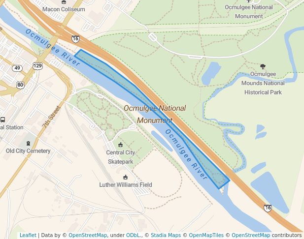 Ocmulgee National Monument in Macon | Map and Routes