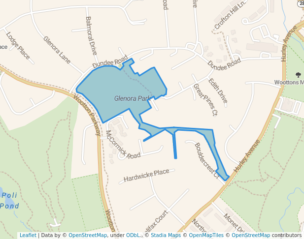 Glenora Park in Rockville | Map and Routes