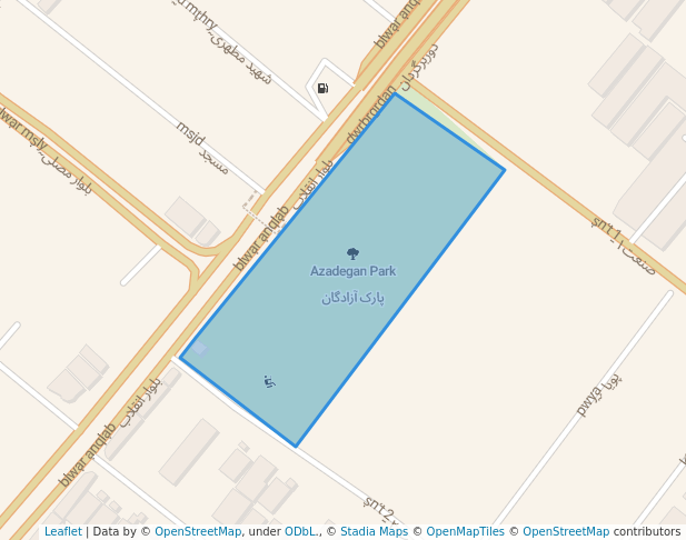 Azadegan Park in Qods | Map and Routes