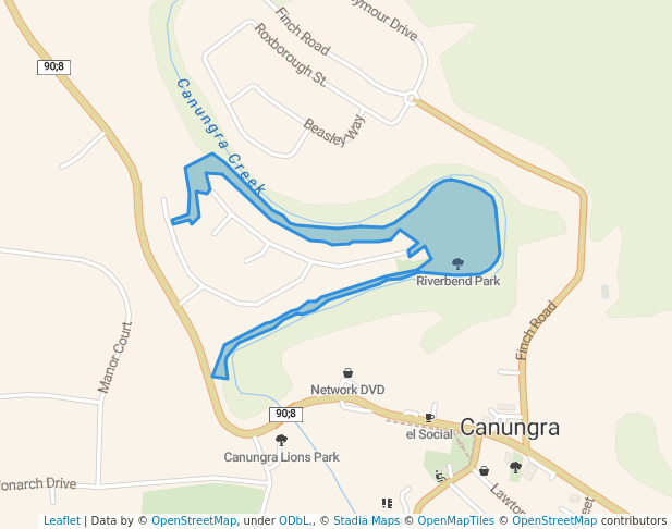 Riverbend Park in Canungra | Map and Routes