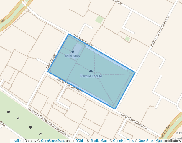 Parque Locuto in Santiago de Surco | Map and Routes