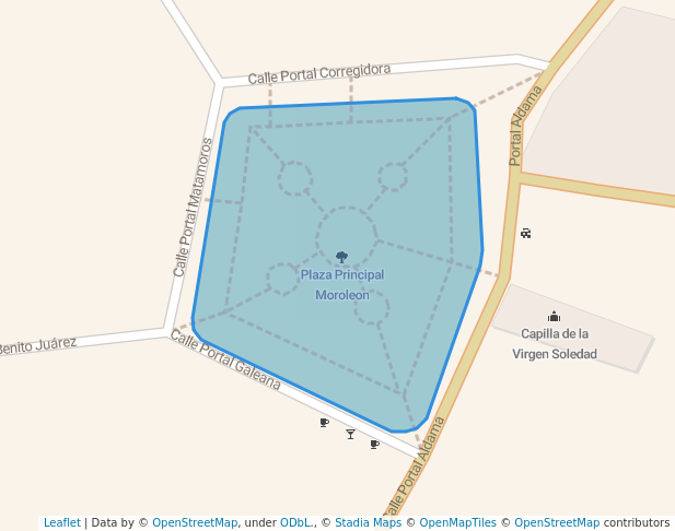 Plaza Principal Moroleon in Moroleón | Map and Routes