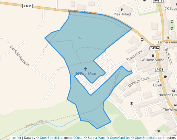 Narberth Moor in Narberth | Map and Routes