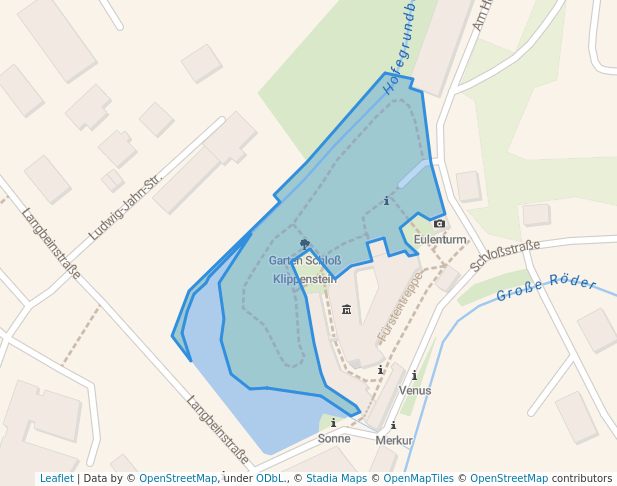 Garten Schloß Klippenstein in Radeberg | Map and Routes