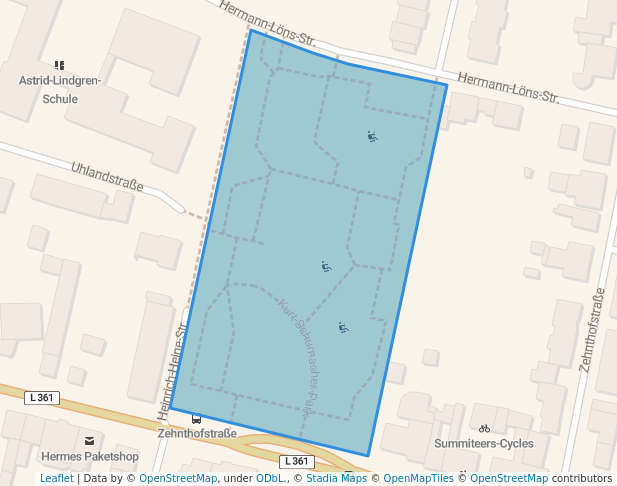 Kurt-Schumacher-Park in Willich | Map and Routes
