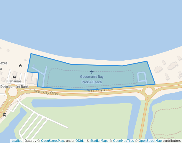 Goodman's Bay Park & Beach in Nassau | Map and Routes