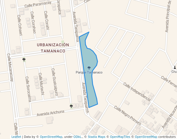 Parque Tamanaco in Tinaquillo | Map and Routes