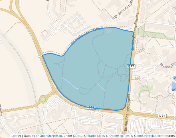 Parc des Loges in Évry-Courcouronnes | Map and Routes