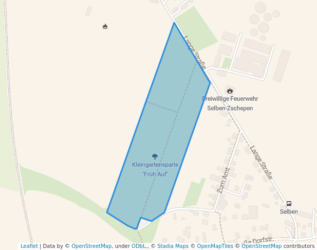 Kleingartensparte "Früh Auf" in Delitzsch | Map and Routes