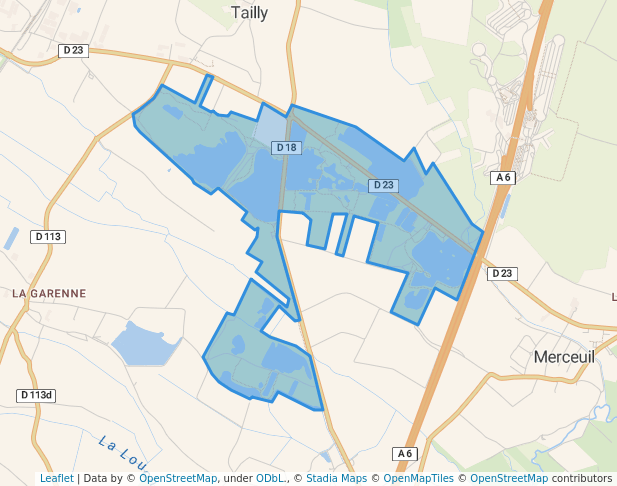 Les Étangs d'Or in Tailly | Map and Routes