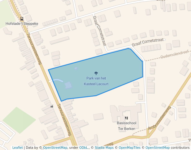 Park van het Kasteel Lacourt in Zemst | Map and Routes