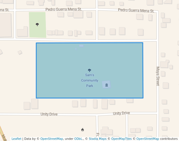 Sam's Community Park in Benque Viejo Del Carmen | Map and Routes