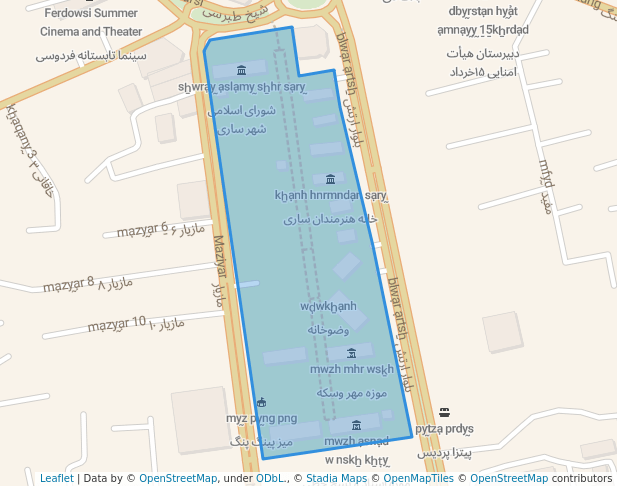 بوستان ولایت in Sari | Map and Routes