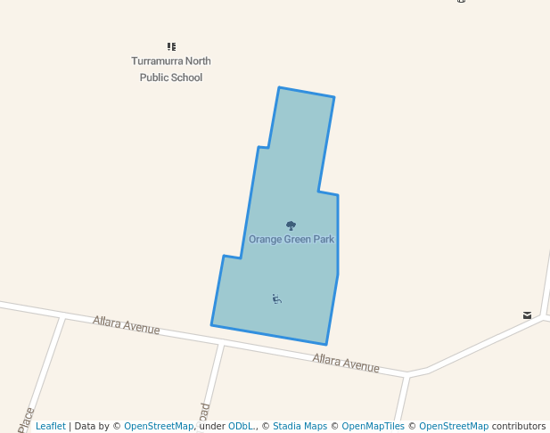 Orange Green Park in North Turramurra | Map and Routes