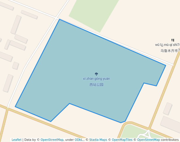 西站公园 in Wu Lu Mu Qi Shi | Map and Routes