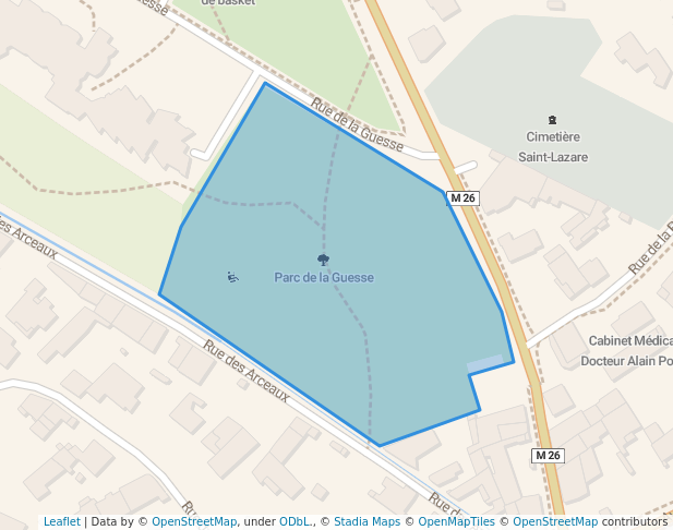 Parc de la Guesse in Castries | Map and Routes