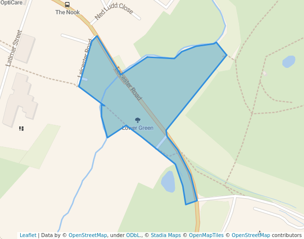 Lower Green in Anstey | Map and Routes