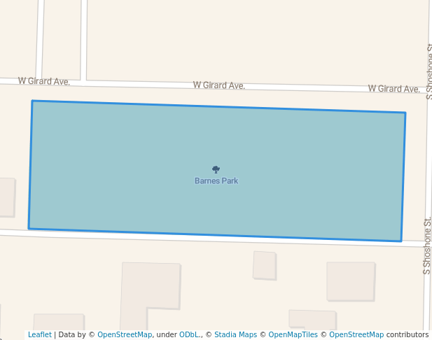 Barnes Park in Sheridan | Map and Routes