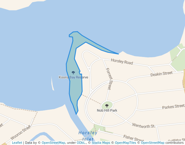 Koona Bay Reserve in Oak Flats | Map and Routes