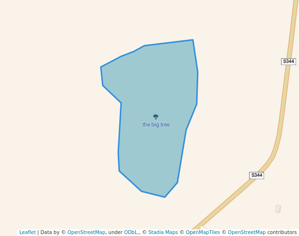 the big tree in Fouriesburg | Map and Routes