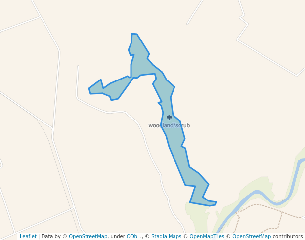 woodland/scrub in Ficksburg | Map and Routes